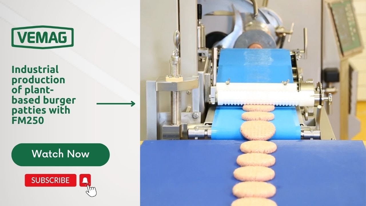 Industrial production of plant-based burger patties with FM250 from ...