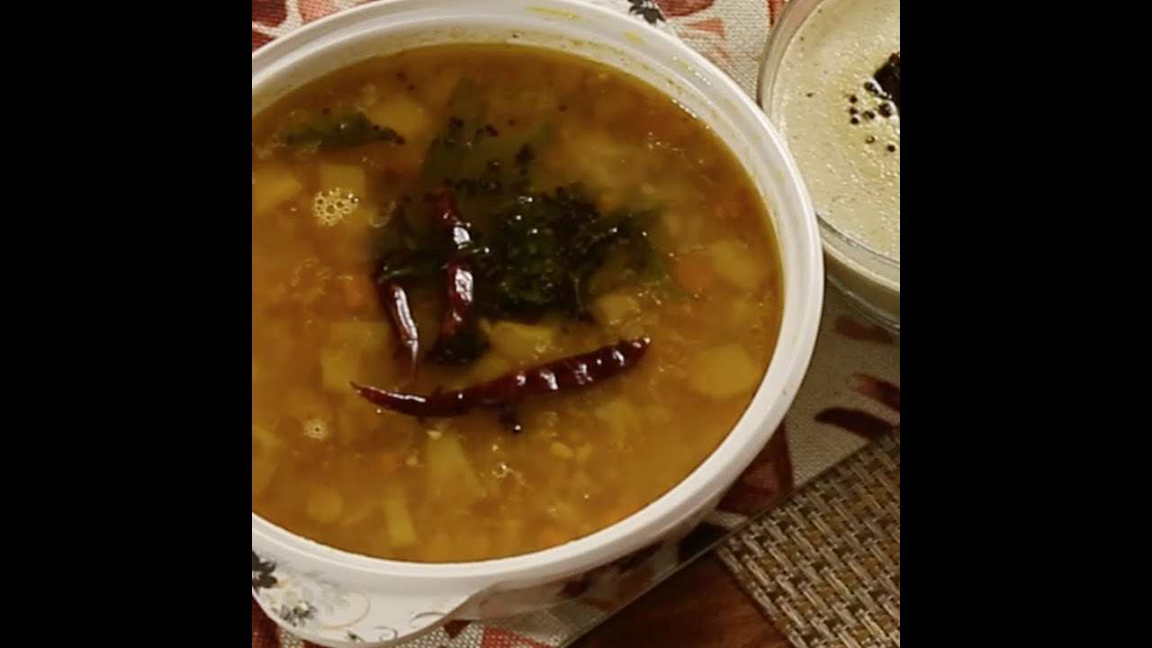 Sambhar recipe | South Indian Famous Sambhar | Lentil Veg Stew - YouTube