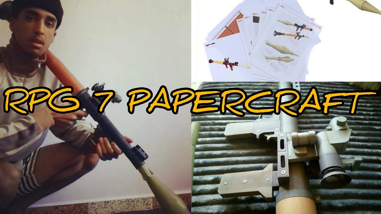 how to make RPG 7 PAPERCRAFT #paper-replika bazooga - YouTube