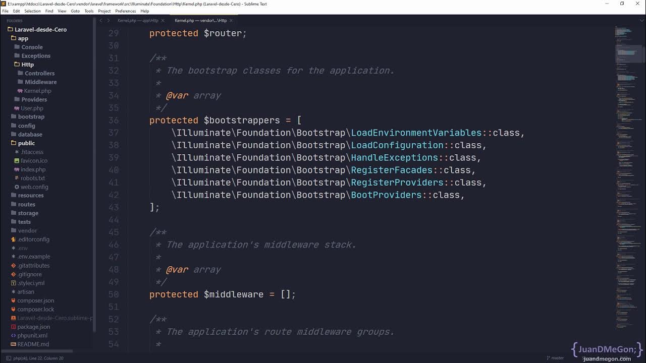 Laravel Desde Cero: Explorando la estructura de Laravel siguiendo su proceso de ejecución - YouTube