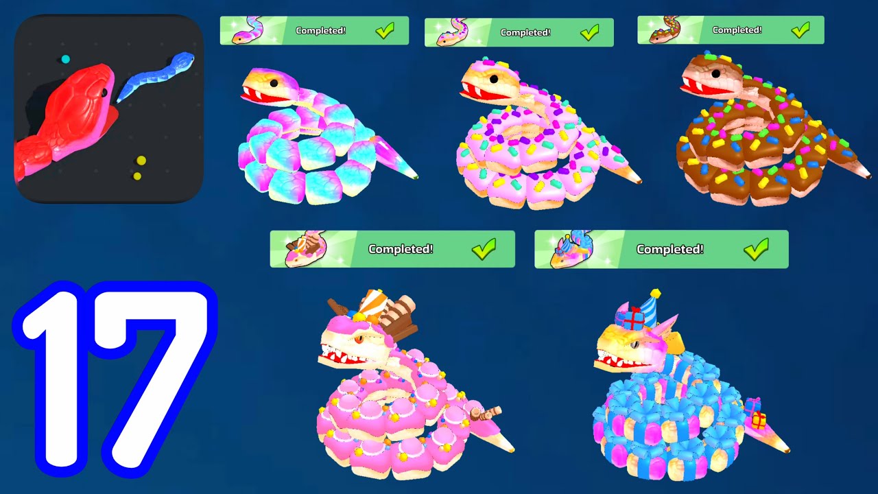 Snake Clash-(Gameplay 17)-Todas Las Serpientes De YUMMY SNACK FEST ...