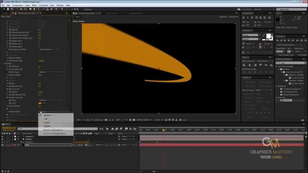 Light Streaks In After Effects - Trapcode Particular Tutorial!! - YouTube