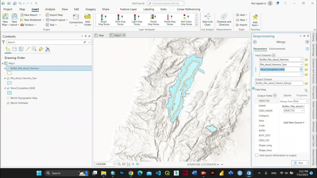 How to do merge through ARCGIS Pro - YouTube