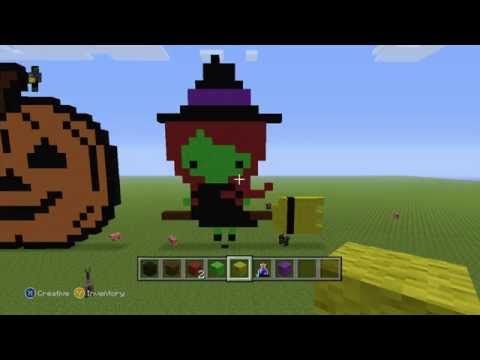 Minecraft Tutorial: How to Make a witch pixel art - YouTube