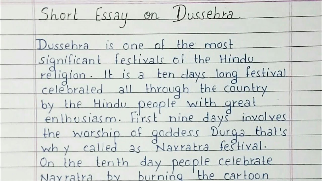 Write an essay on Dussehra | Essay Writing | English - YouTube