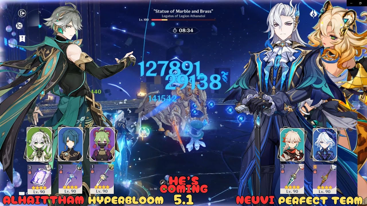 He's coming Alhaitham Hyperbloom & Neuvi Perfect Team / ABYSS 5.1 ...