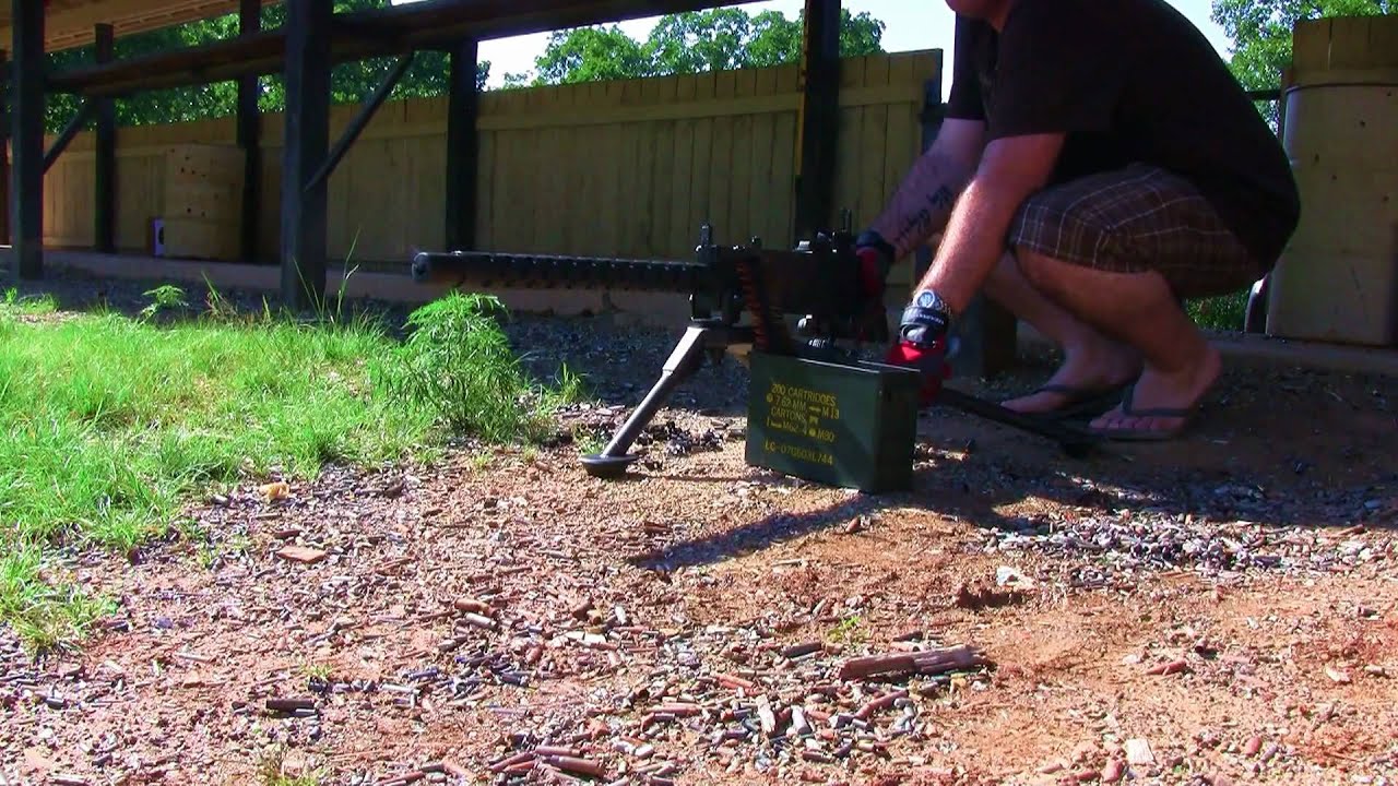 Machine Gun Stress Relief - Browning 1919a4 on an M2 Tripod - YouTube