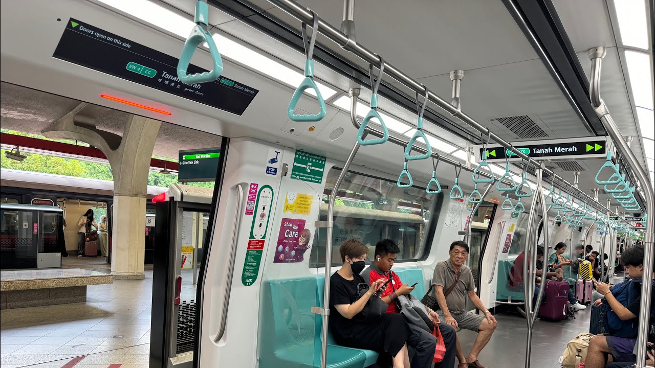 Alstom R151 835/836 on Changi Branch line (CGL) of EWL - YouTube