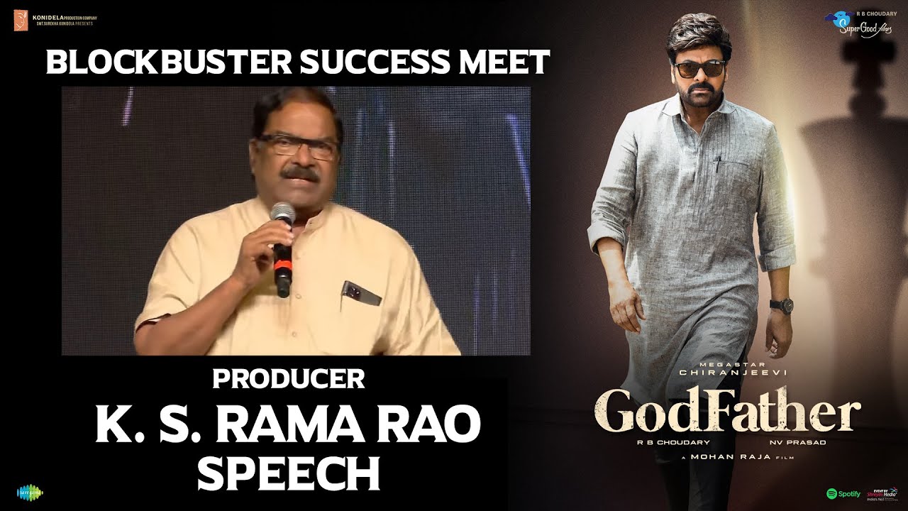 Producer KS Rama Rao Speech @ GodFather Blockbuster Success Meet - YouTube