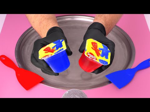 Jello ASMR | how to make Sour Patch Jelly Pudding to Ice Cream - satisfying Ice Cream Rolls