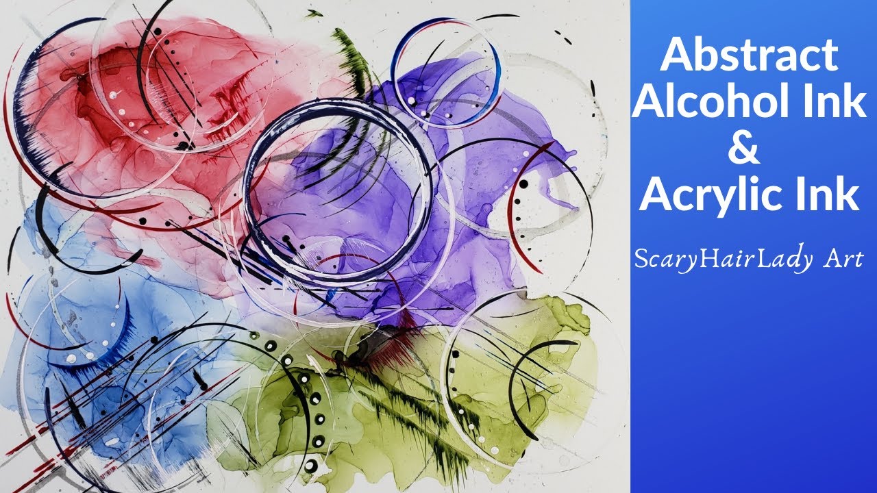 145 Abstract Alcohol Ink & Acrylic Ink How to _ tutorial - YouTube