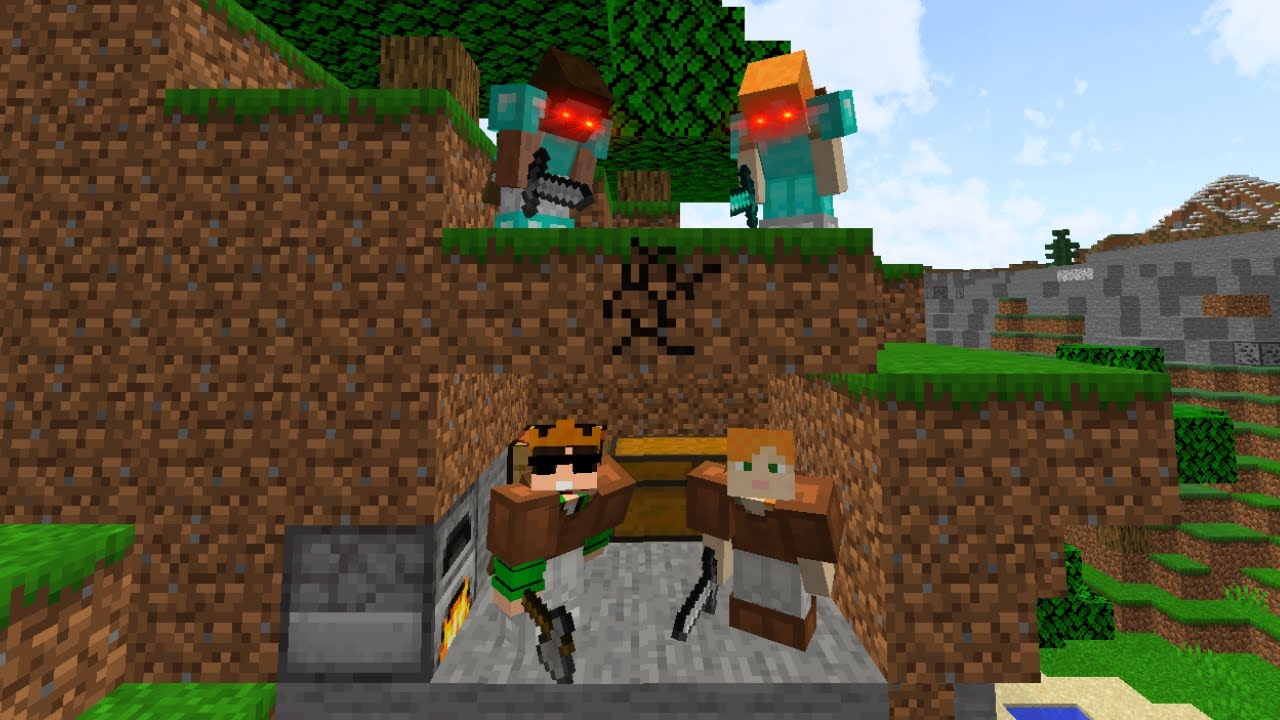2 Minecraft Speedrunners VS 2 Hunters - YouTube