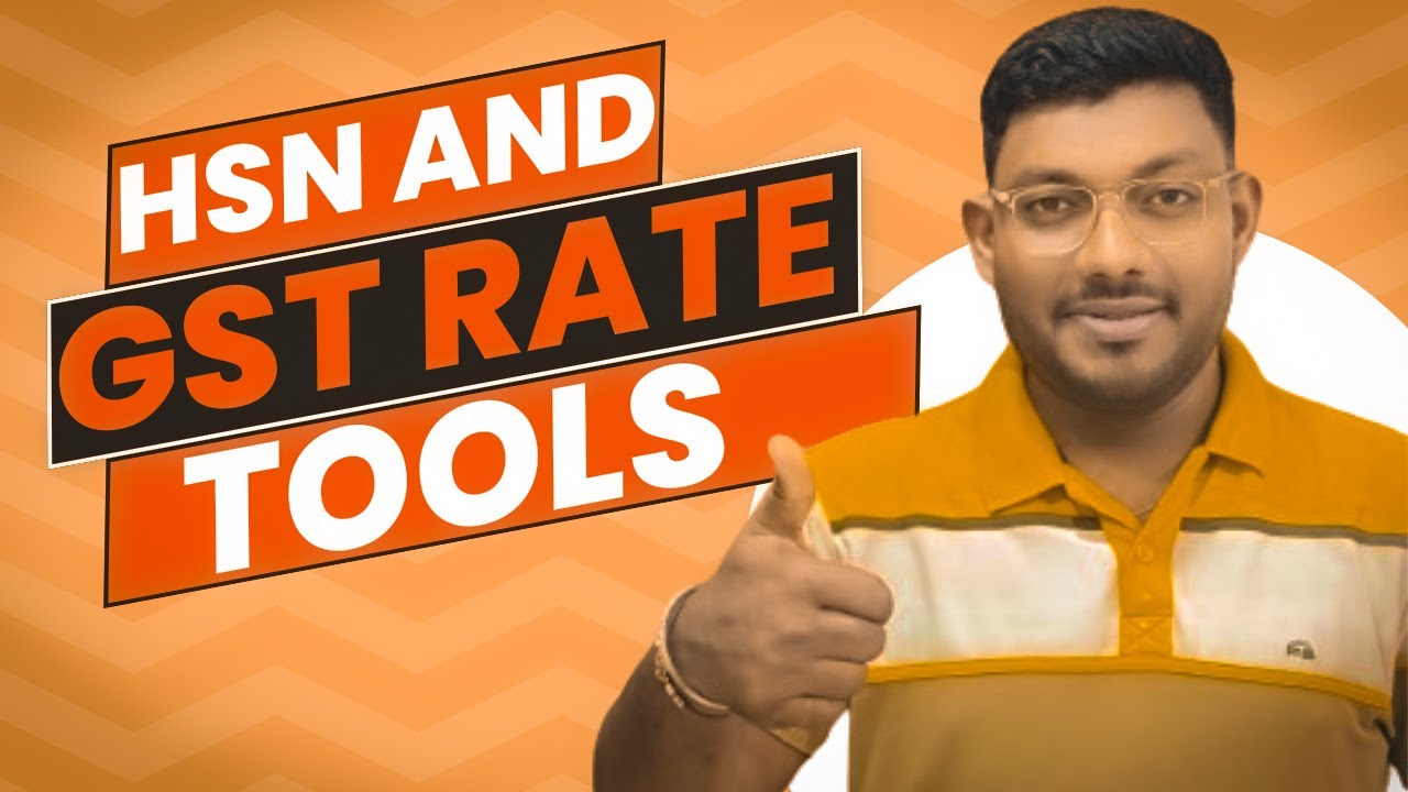 HSN AND GST RATE TOOLS IN TALLY - YouTube