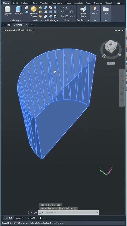 SLICE AND SHELL IN AUTOCAD 3D - YouTube