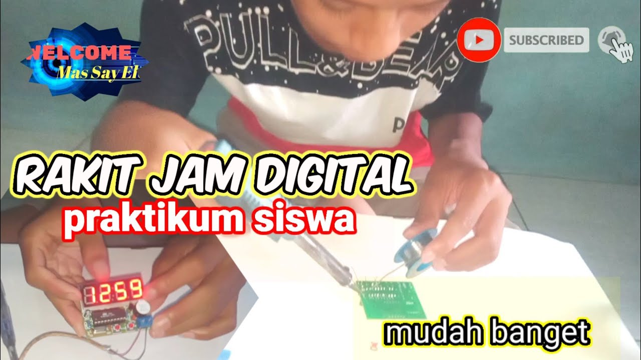 DIY rakit jam #digital untuk praktikum siswa #massayelc - YouTube