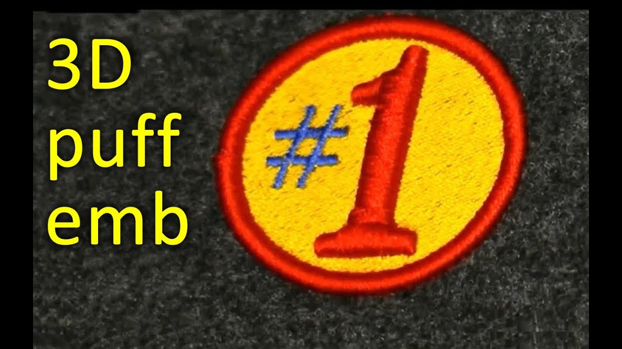 How to do 3D puff embroidery on Butterfly embroidery machines - YouTube