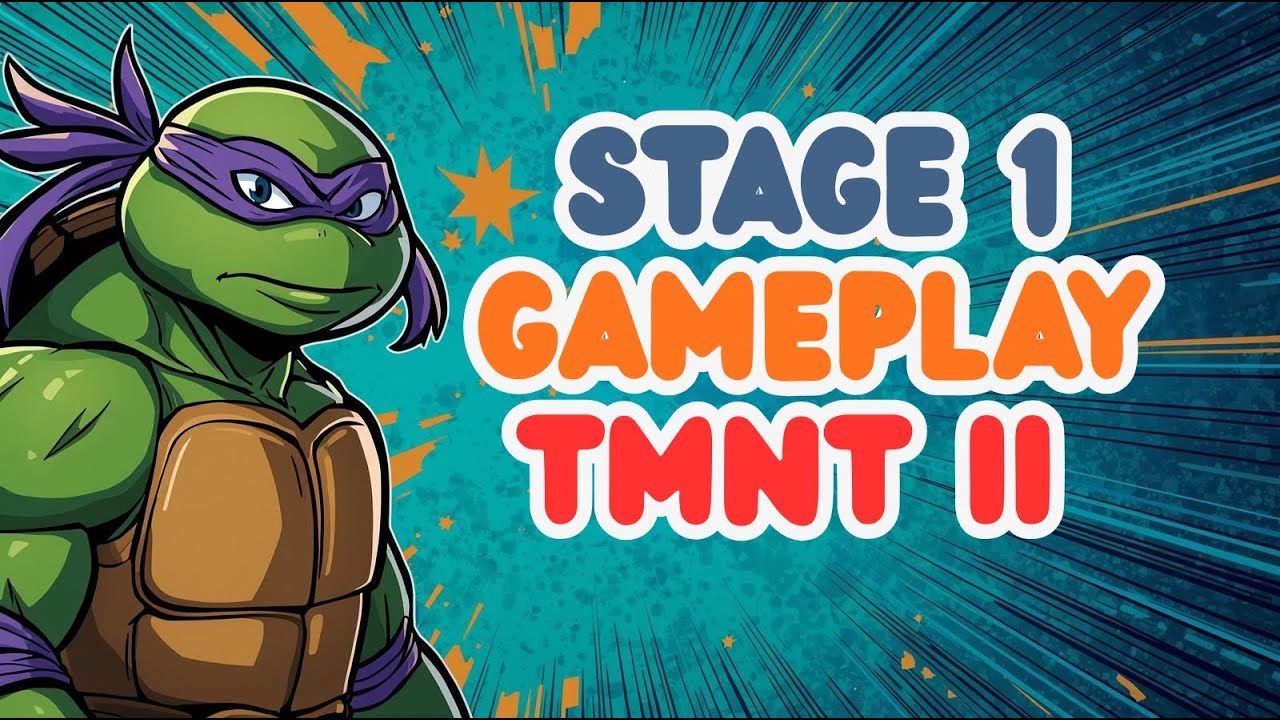 TMNT II: The Arcade Game – Stage 1 | Leonardo Gameplay 🐢🥷 - YouTube
