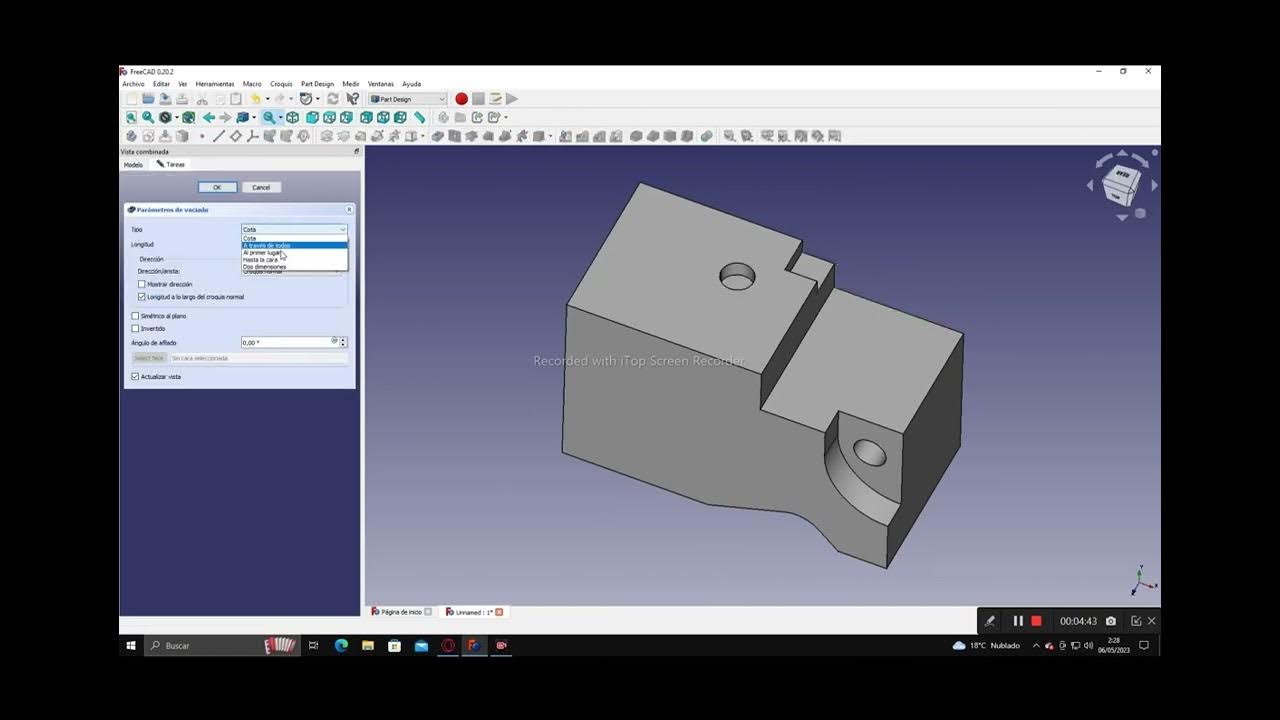 Ejercicio de Freecad - Examen1 - YouTube