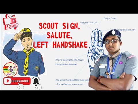 SIGN, SALUTE, LEFT HANDSHAKE of the Scout and Guide Organisations ...