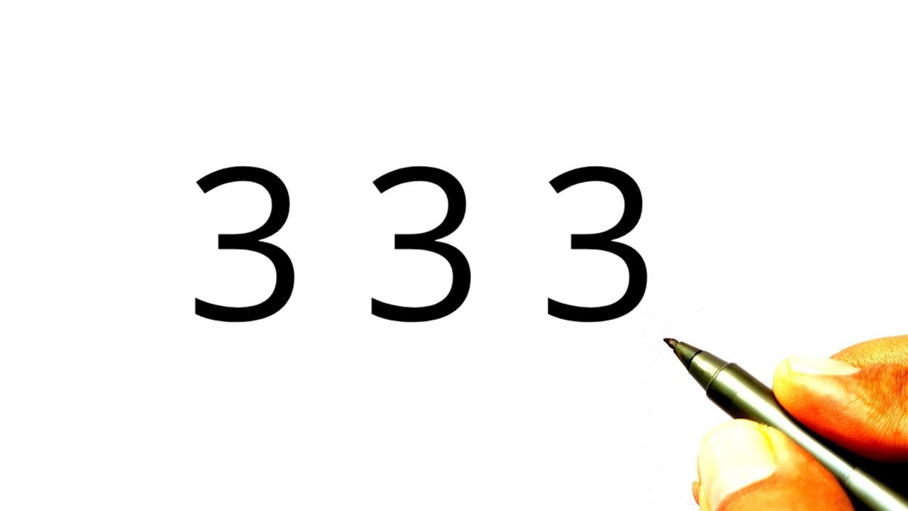Beautiful drawing from number 333 | simple drawing for beginners ...