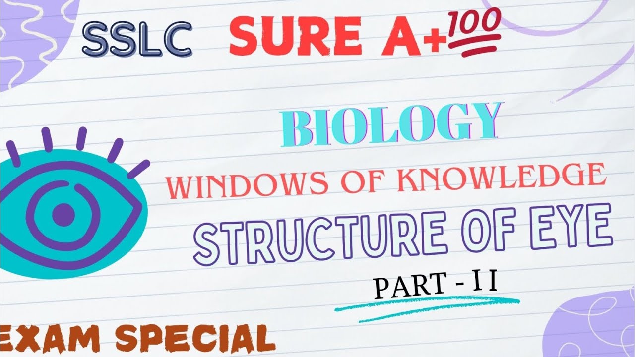 SSLC BIOLOGY |WINDOWS OF KNOWLEDGE |STRUCTURE OF EYE |PART-2 CHEMISTRY ...