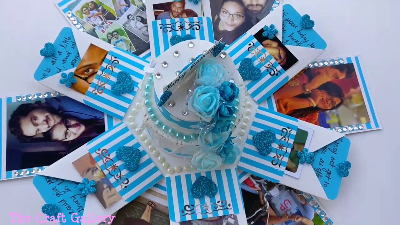 Hexagonal Explosion box || Exploding Box || Birthday Gift Box - YouTube