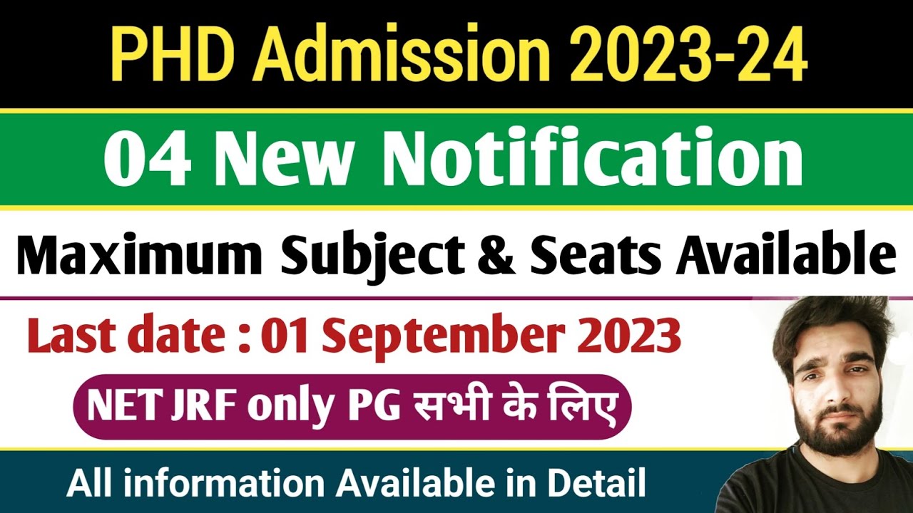 04 New PhD Application Form 2023 | PhD Admission Notification 2023 ...
