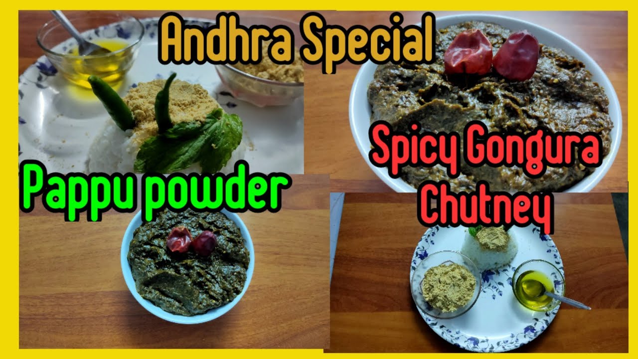 Andhra special Pappu powder | Andhra special spicy gongura chutney ...