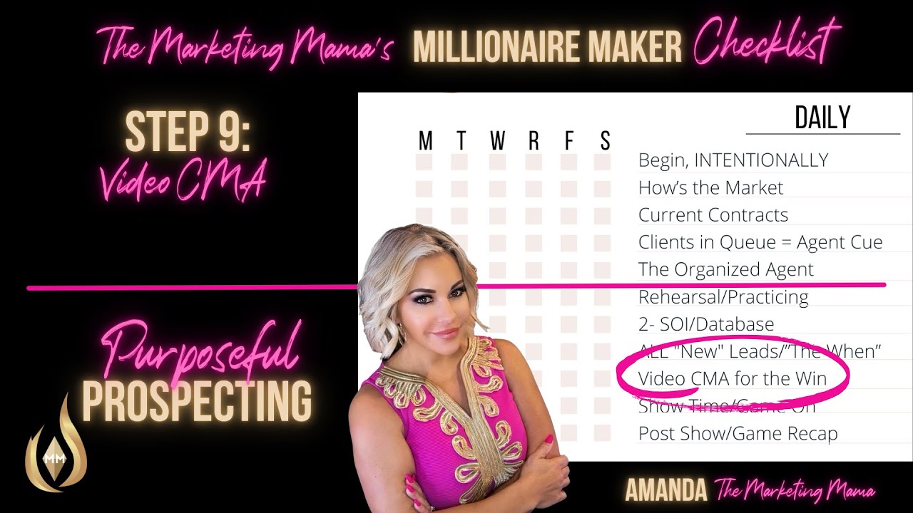 Real Estate Agent Daily Checklist - Step 9: Video CMA for the WIN ...