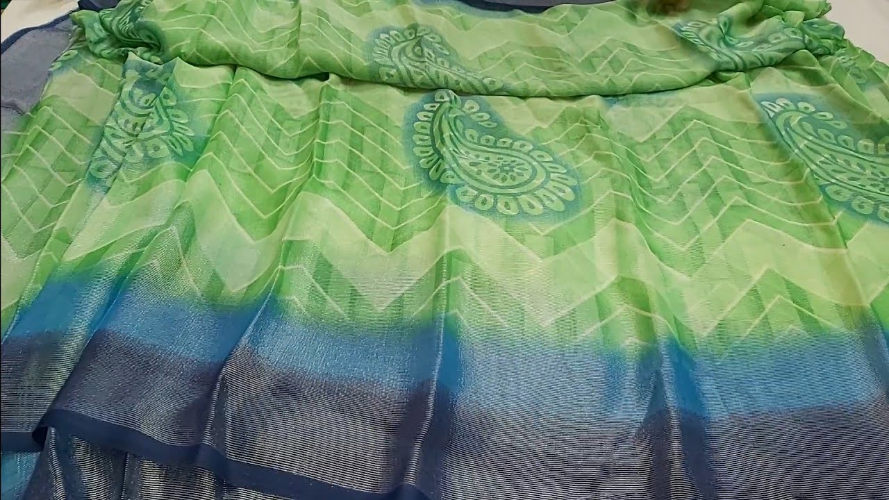 🌻Different types of semi brasso georgette sarees || 86886 37474 || free ...
