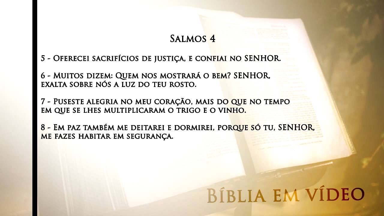 Salmos 4 - Bíblia em Vídeo [letrasdoevangelho] - YouTube