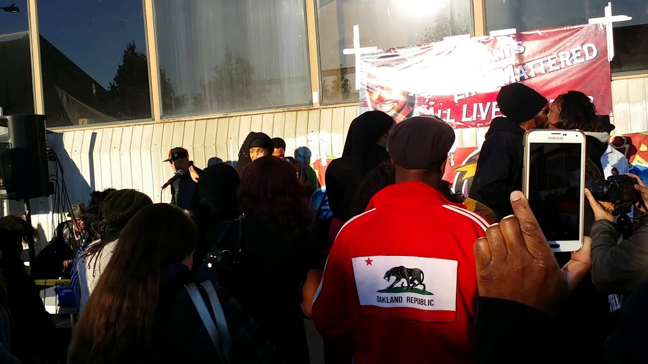 Alia Sharrief Black Heros 2015 Oscar Grant vigil - YouTube