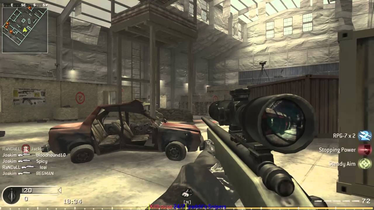 Call of Duty 4 PC sniper lobby 1st day on cod4 - YouTube