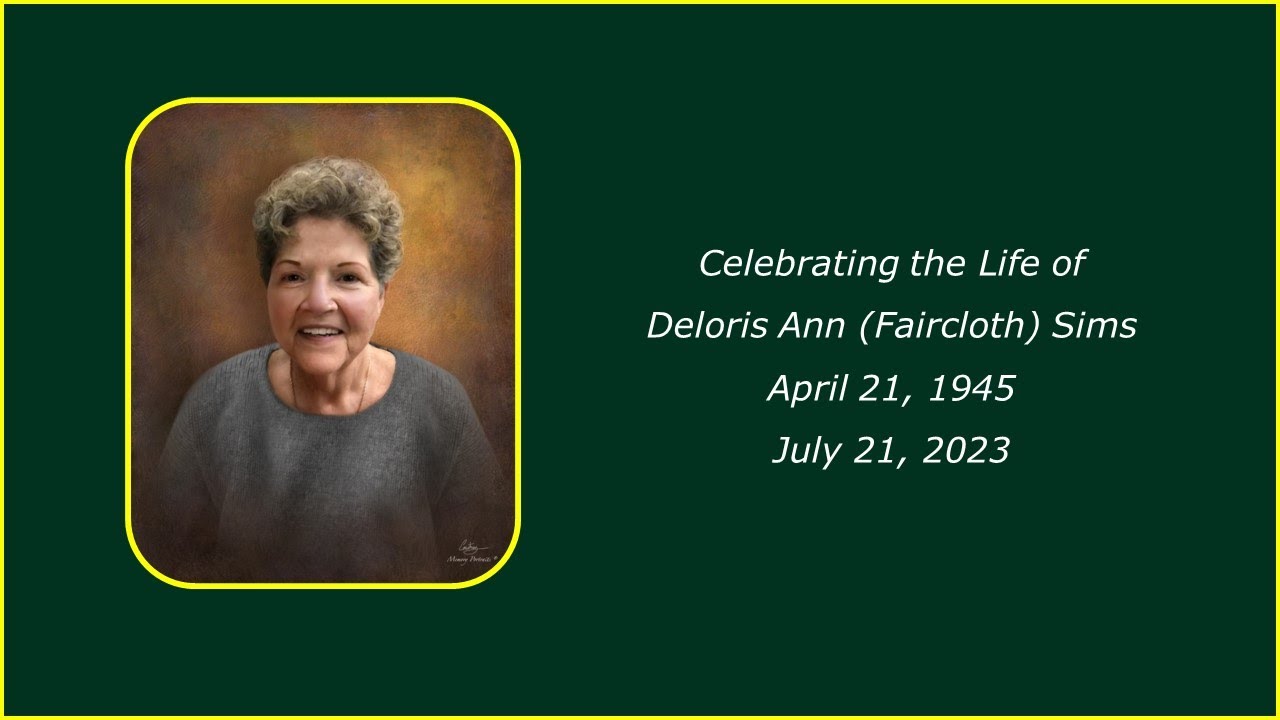 Deloris Faircloth Sims Memorial Service - YouTube