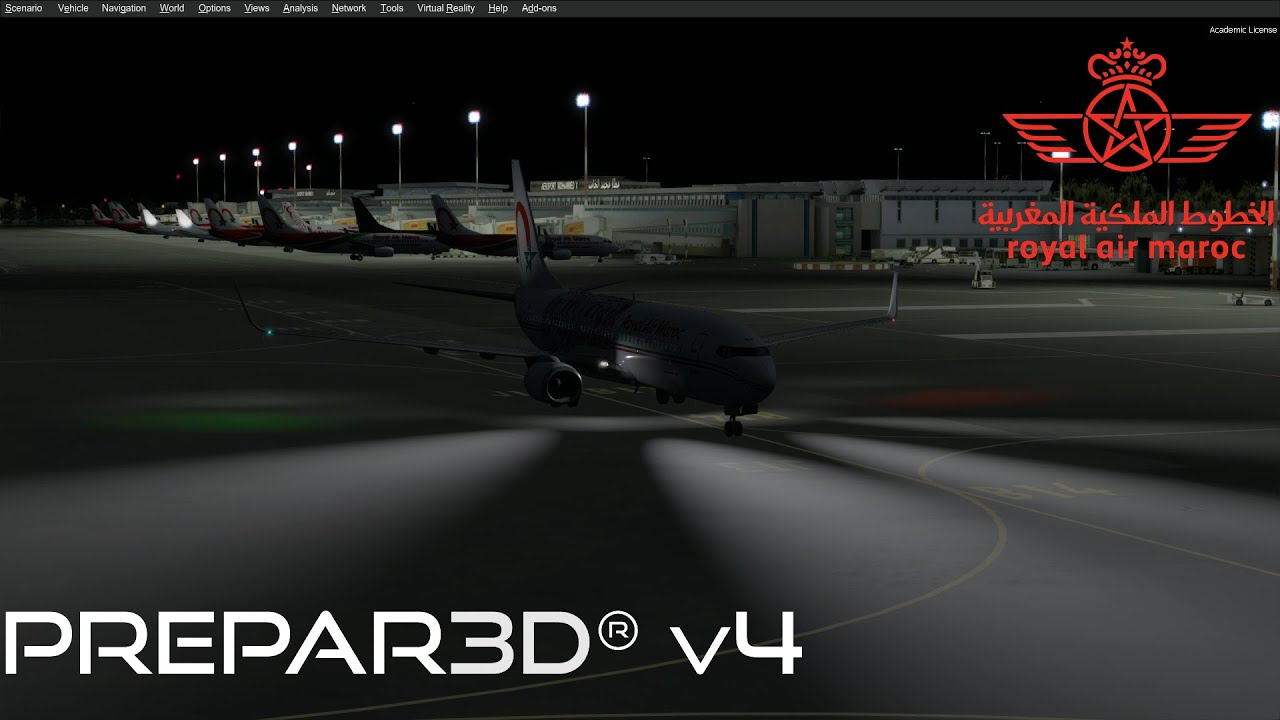 P3D v4.5 Landing at Casablanca (GMMN) - Royal Air Maroc - PMDG737-8 ...