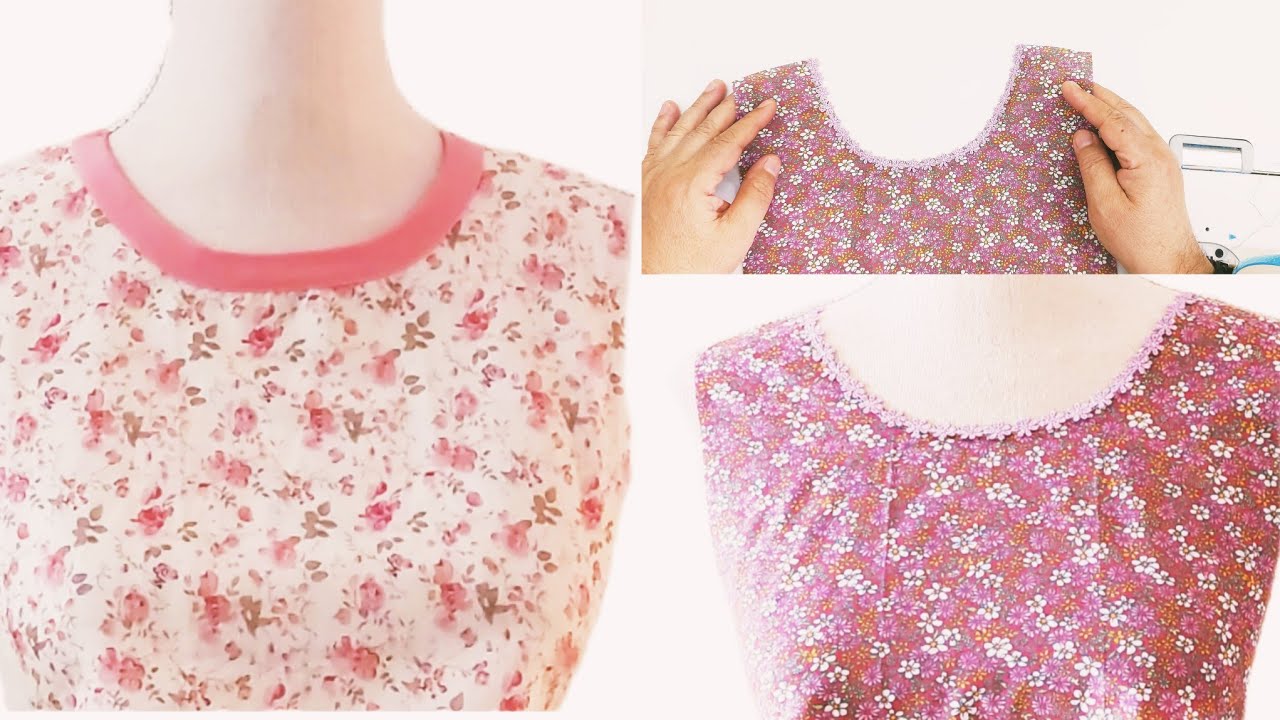 🌺 2 round collar esay way to sew for beginners - YouTube