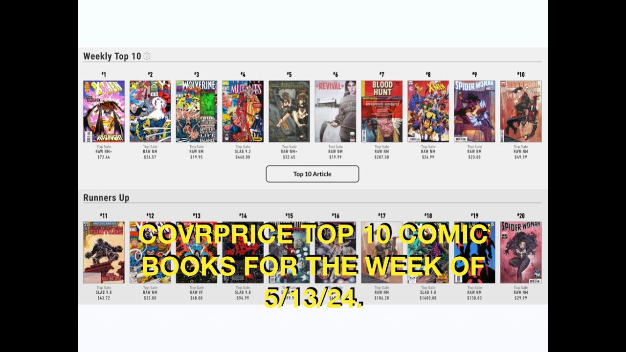 Covrprice Top 10 Comic Books, Week of 5/13/24. - YouTube