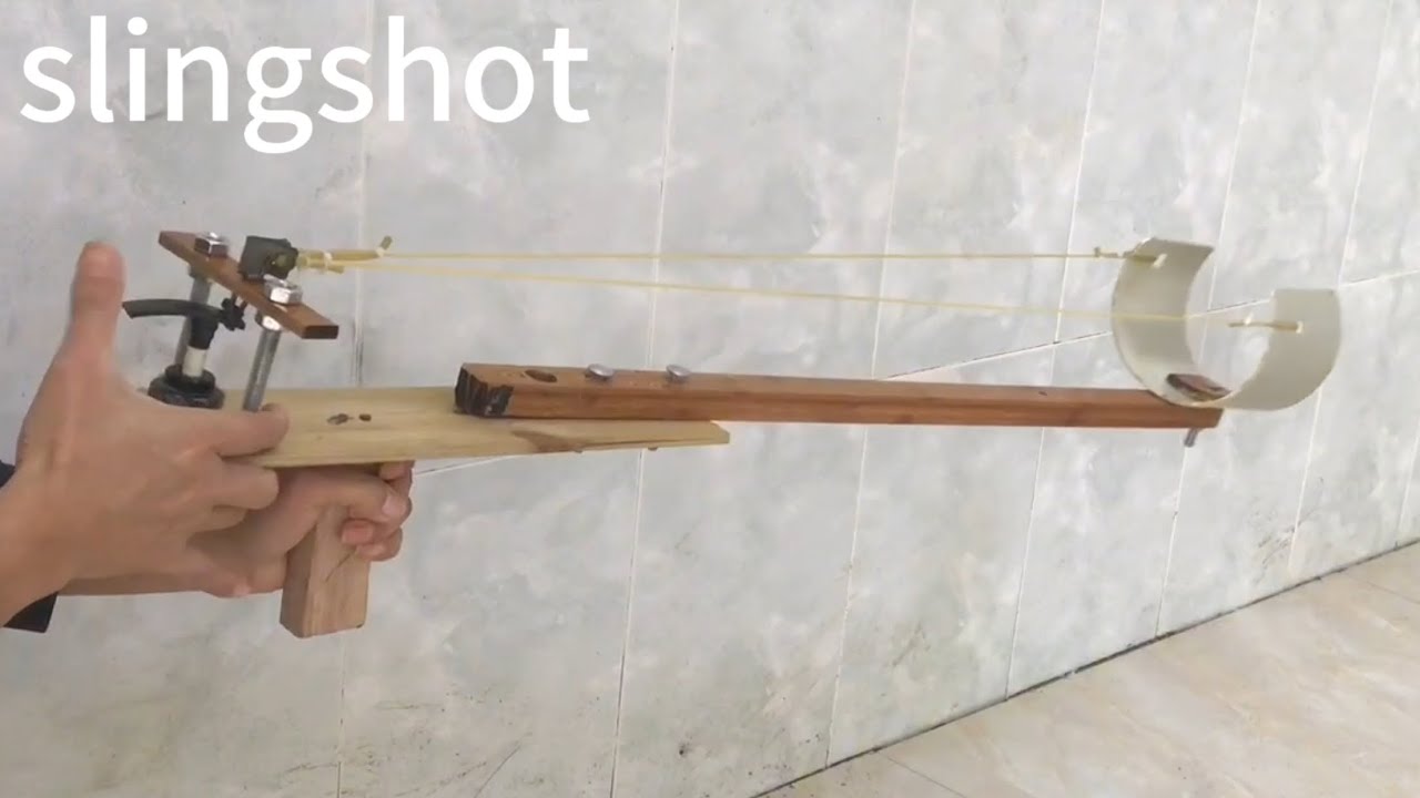 DIY Slingshot /How to make a slingshot using PVC material and bamboo ...