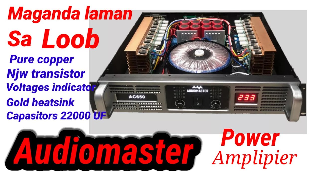 ANG GANDA NG LAMAN AUDIO MASTER POWER AMPLIPIER MODEL AC650 #unboxing ...