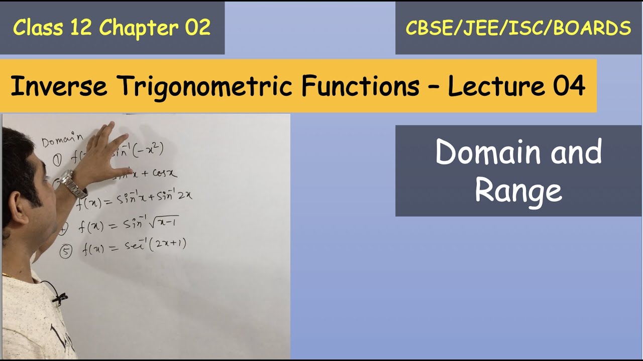 Domain And Range Of Inverse Trigonometric Functions INVERSE TRIG Domain And Range Of Inverse Trigonometric Functions INVERSE TRIG