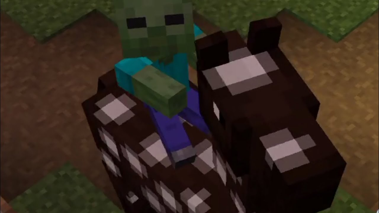 Baby zombie riding a horse found(rare) - YouTube