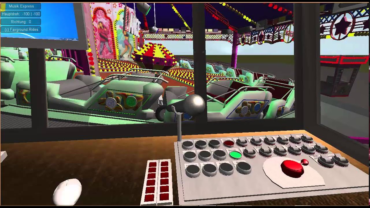 MusicExpress (manège,atraction) simulations - YouTube