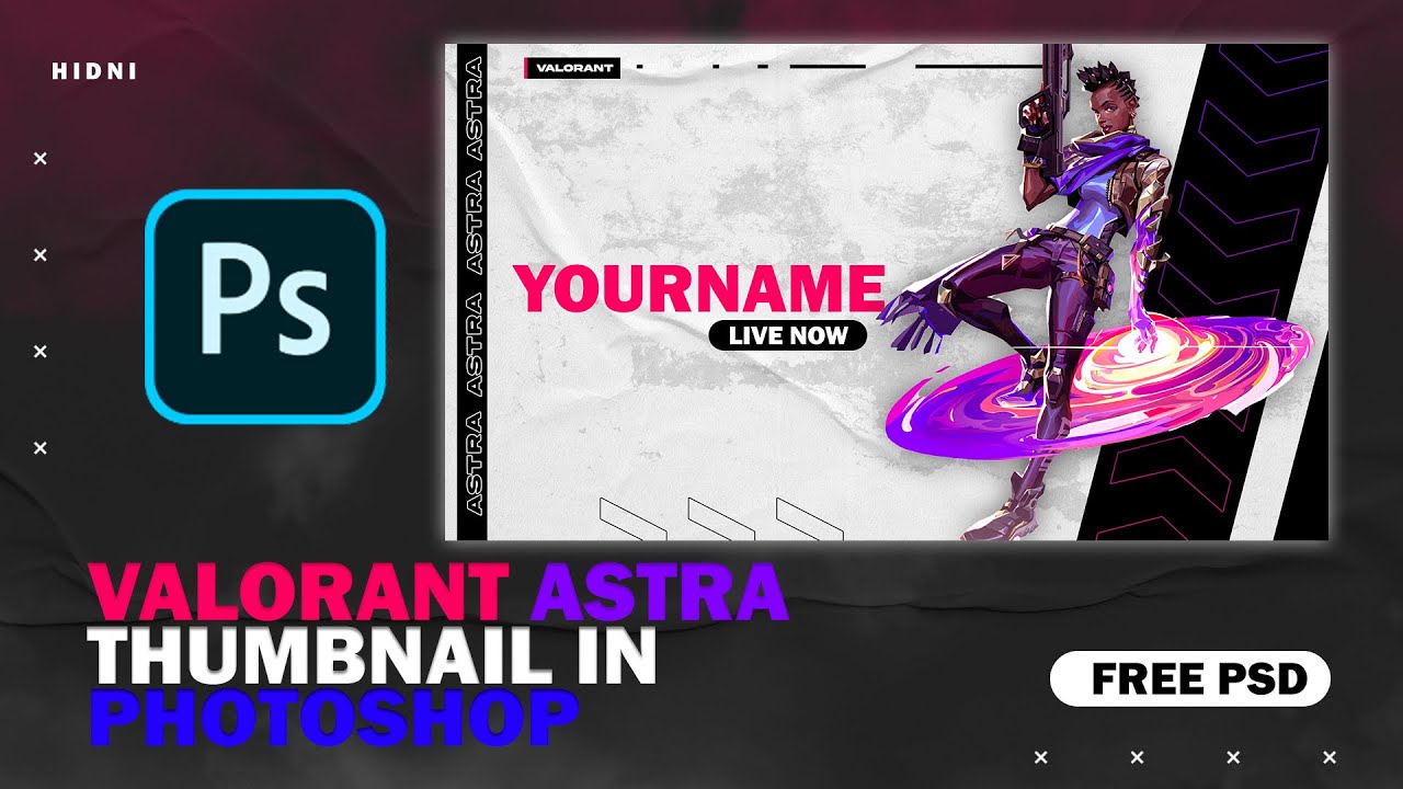 How to make Valorant astra thumbnail in photoshop | Astra thumbnail ...