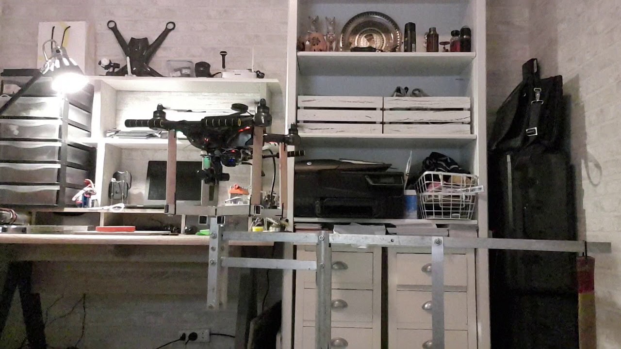 Drone test bench in action - YouTube