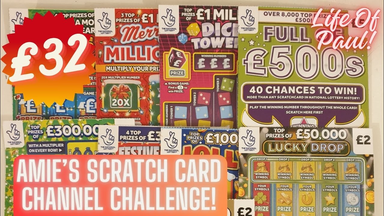 Amie's £32 UK Scratch Card Channel Challenge. It's me vs 5 other ...