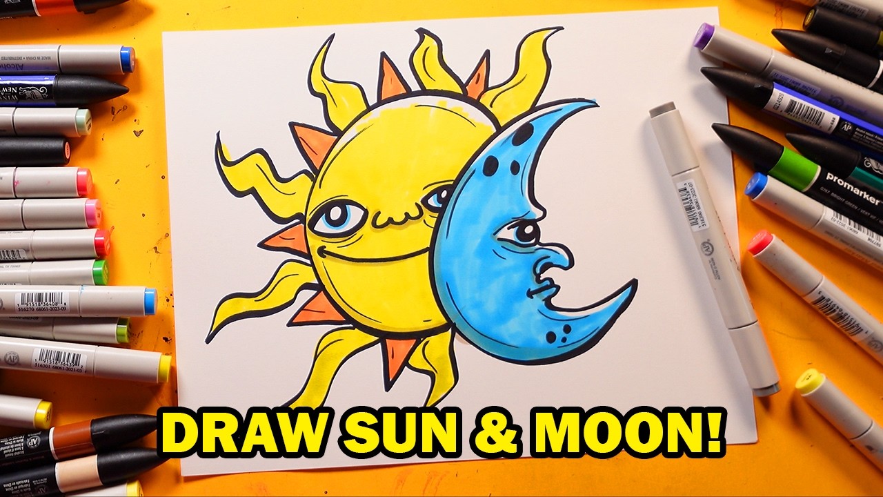 How to Draw the Sun and Moon! - YouTube