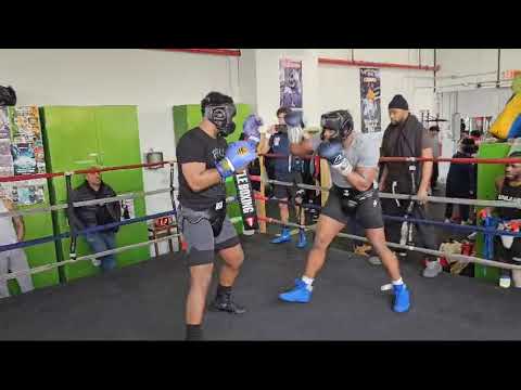 Heavy-weights Boxing sparing New York city Gilbert Kabamba vs. Pryce ...