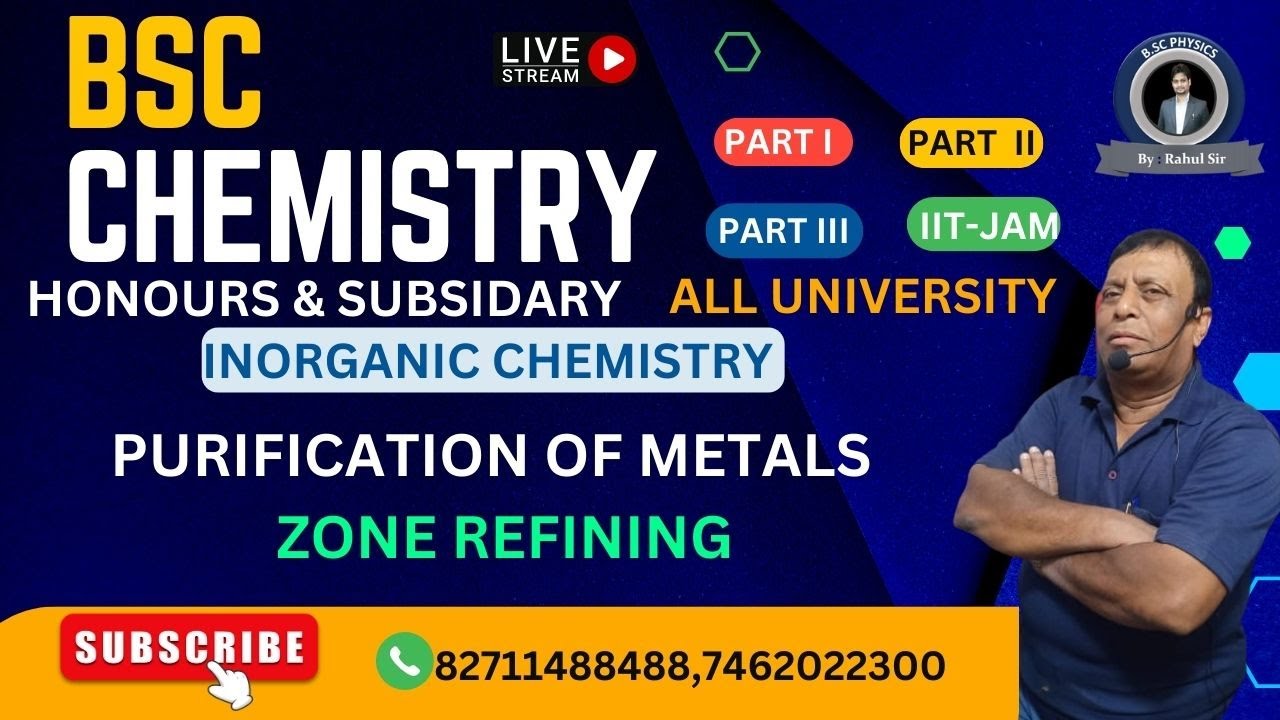 PURIFICATION OF METALS | ZONE REFINING |METALLERGY | CHEMISTRY | # ...