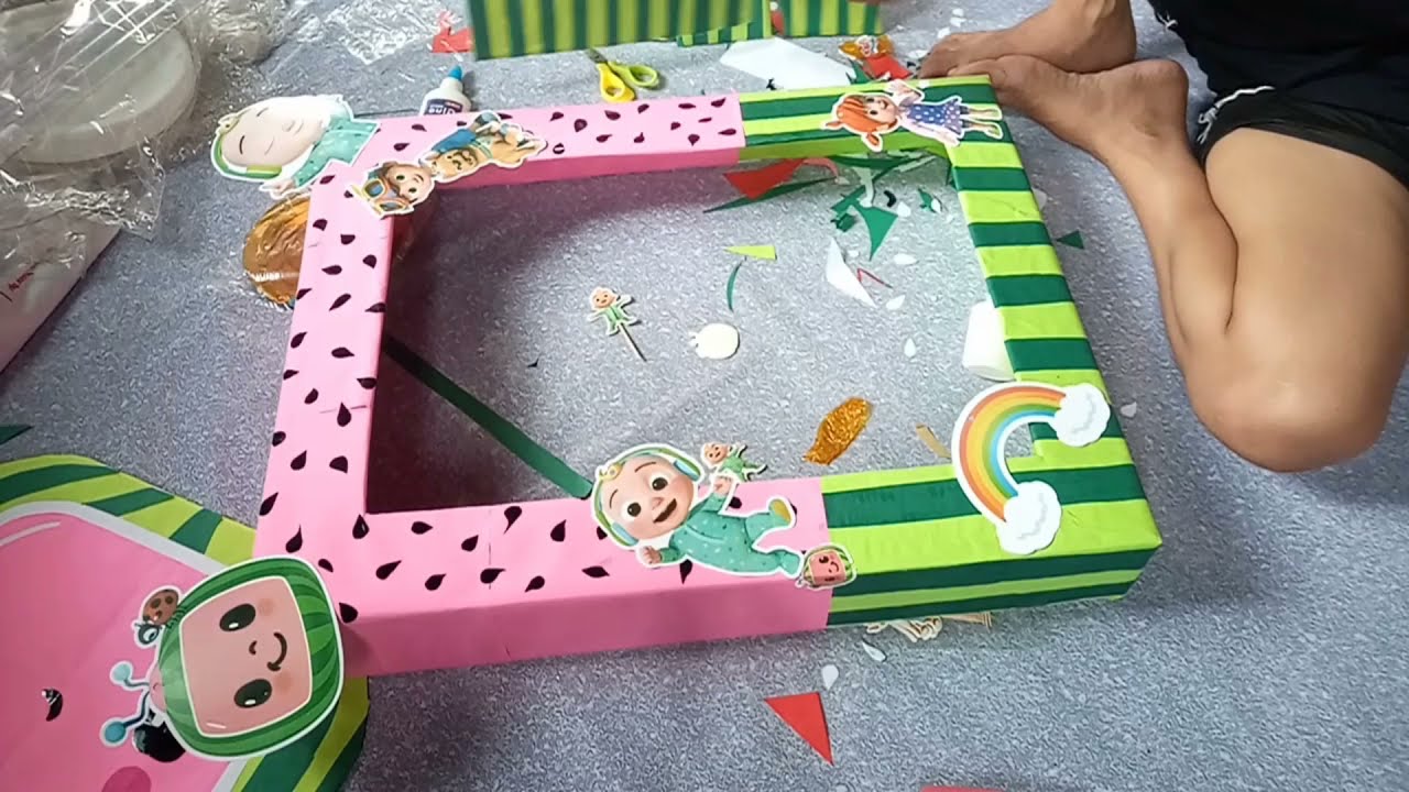 DIY Cocomelon Name Standee and Cocomelon Birthday Ideas - YouTube
