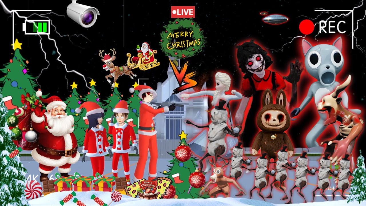 Merry Christmas DASYAT! Pertarungan Anomali Labubu salju VS Sinterklas ...